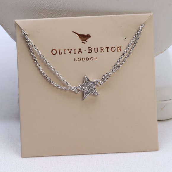 OLIVIA BURTON | Jewelry | Olivia Burton Silver Tone Clear Crystal Star ...